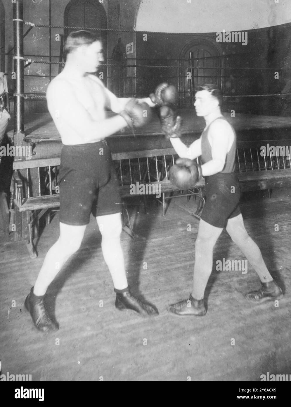 Carl Morris & Eddie Sherman, Photo shows boxers Carl E. Morris (1887 ...