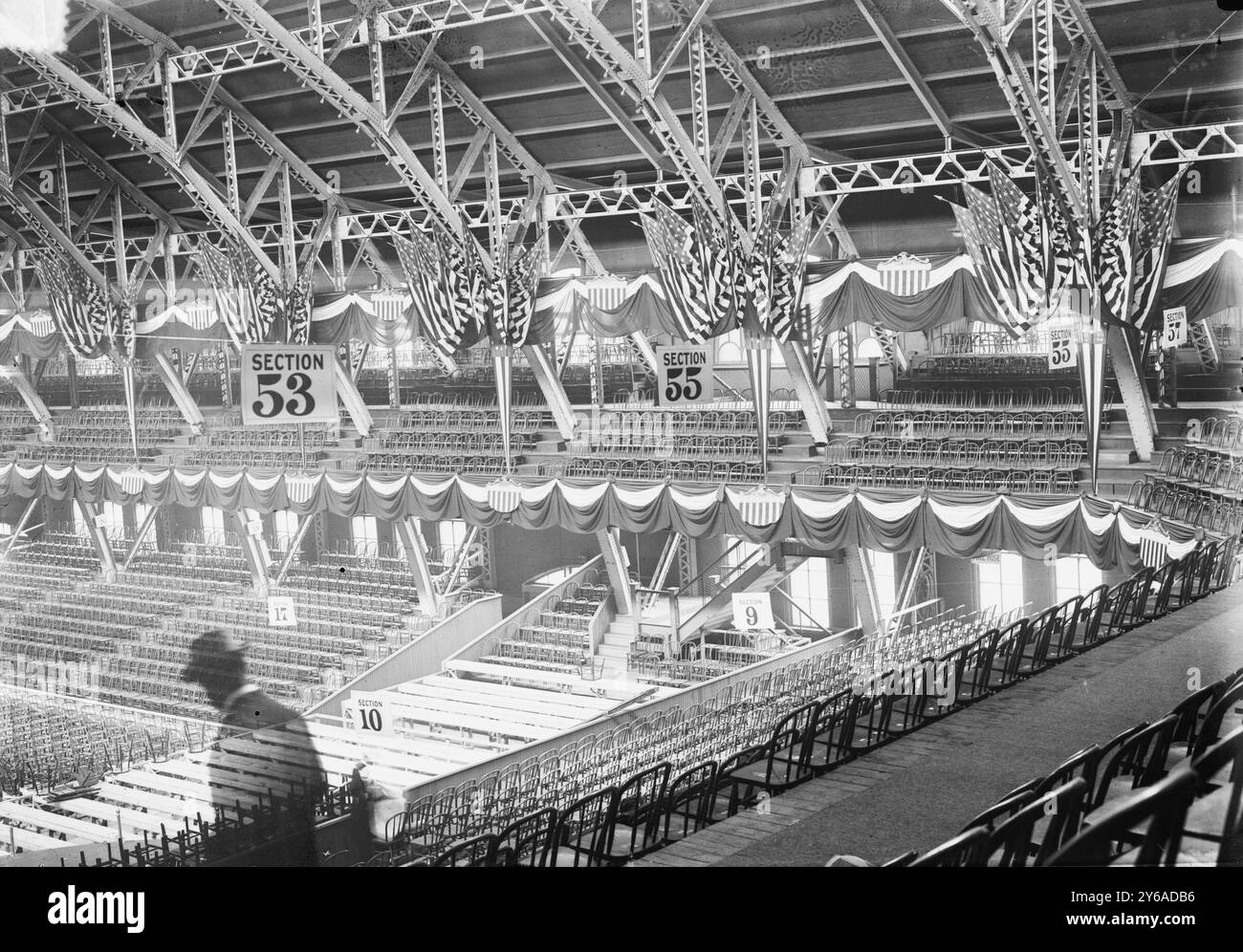 Inside empty Coliseum, Chicago, Photo taken at the 1912 Republican ...