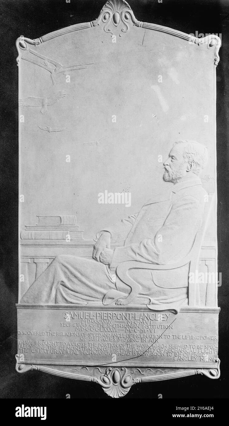 Flanagan's Langley Memorial, Photo shows plaque in memory of Samuel Pierpont Langley, third ...