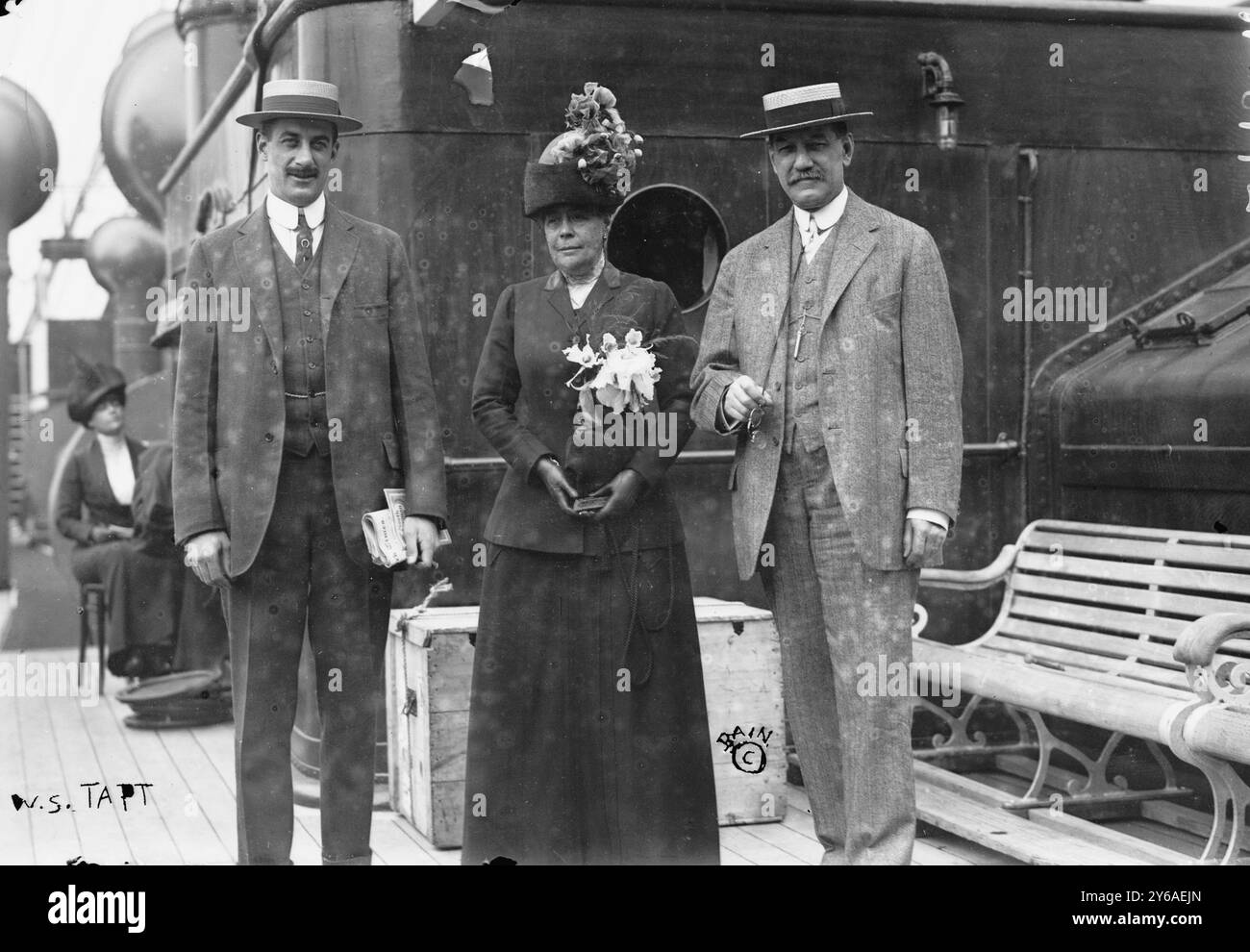 H.W. Taft and wife, Photo shows Henry Waters Taft (1859-1945), brother ...