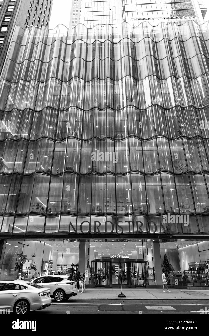 New York City, USA - July 9, 2023: Nordstrom luxury department store ...