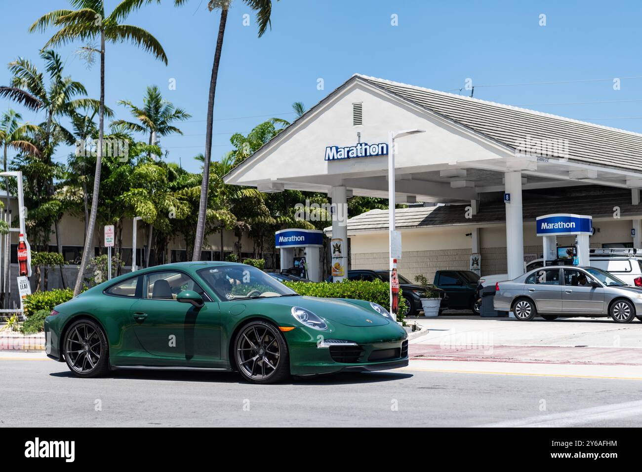 Miami Beach, Florida USA - June 6, 2024: Porsche 911 Carrera at miami ...