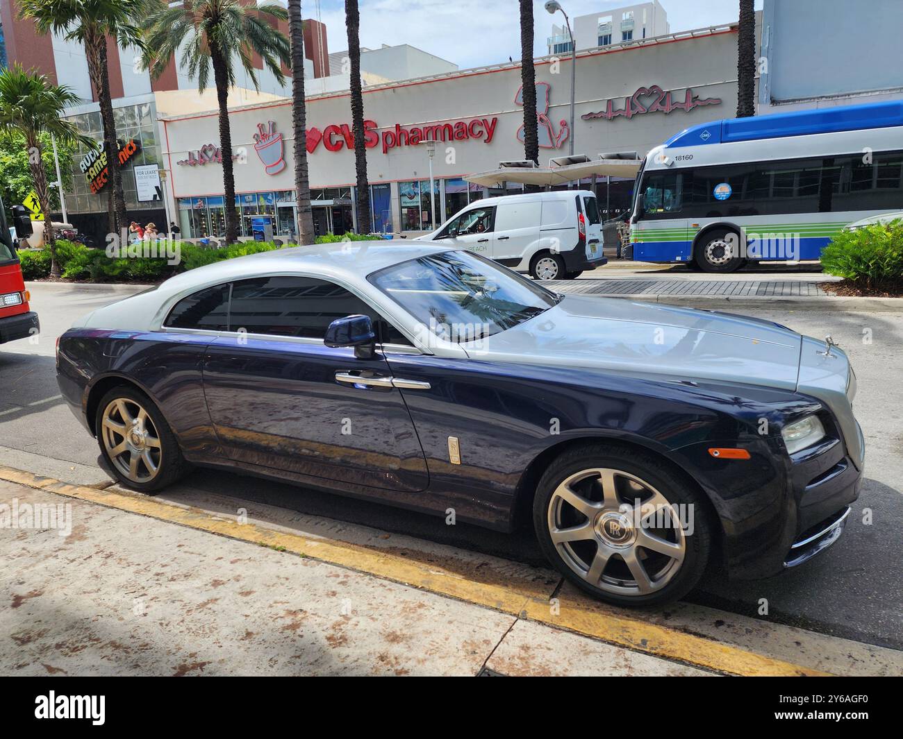 Miami Beach, Florida USA - June 8, 2024: 2014 Rolls-Royce Wraith luxury ...