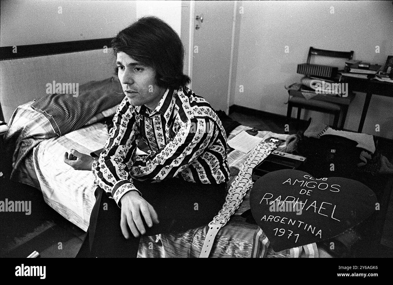 Spanish popular singer Raphael (born Miguel Rafael Martos Sánchez ...