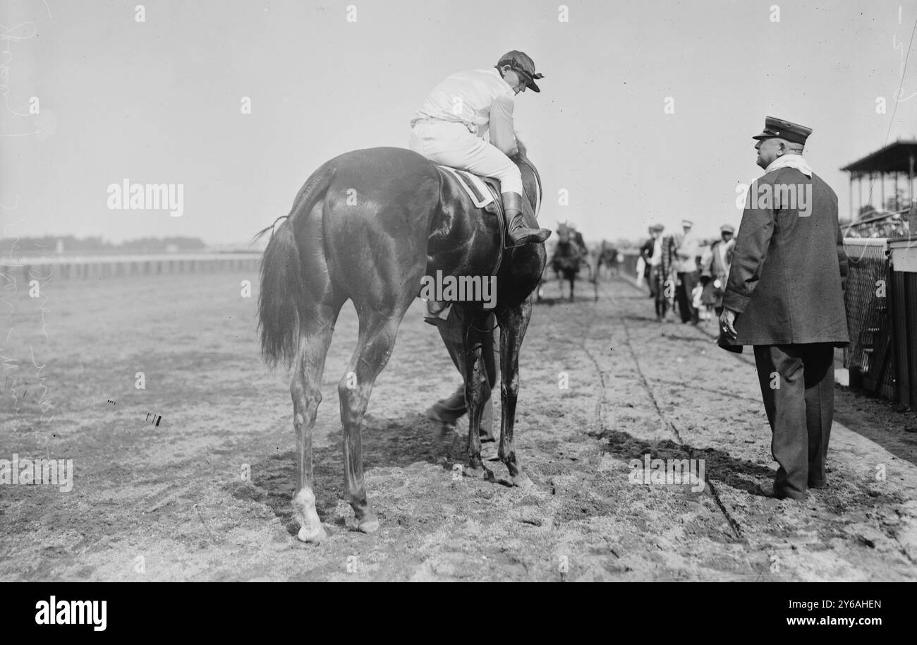 Iron Mask (Troxler up), winner of 2d, Photo shows jockey Roscoe Troxler ...