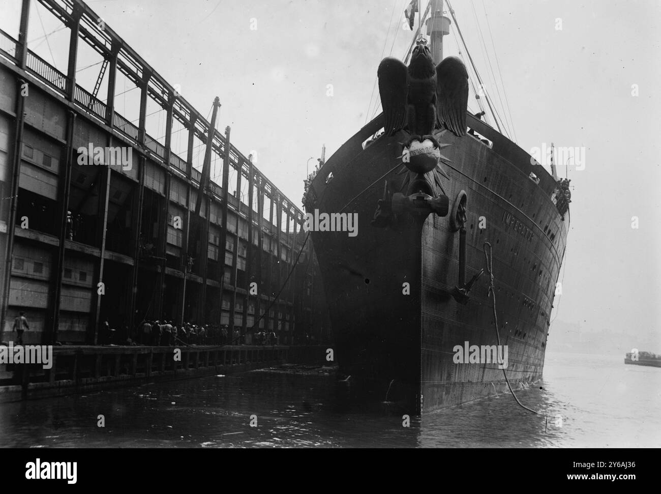 IMPERATOR, Photo shows the S.S. Imperator, an ocean liner of the ...
