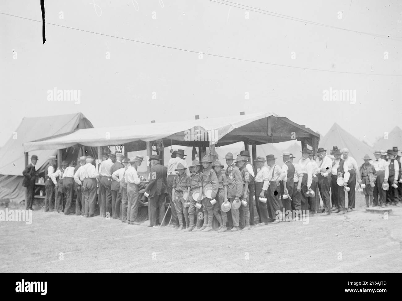 Dinner Time - Gettysburg, Photo shows the Gettysburg Reunion (the Great ...