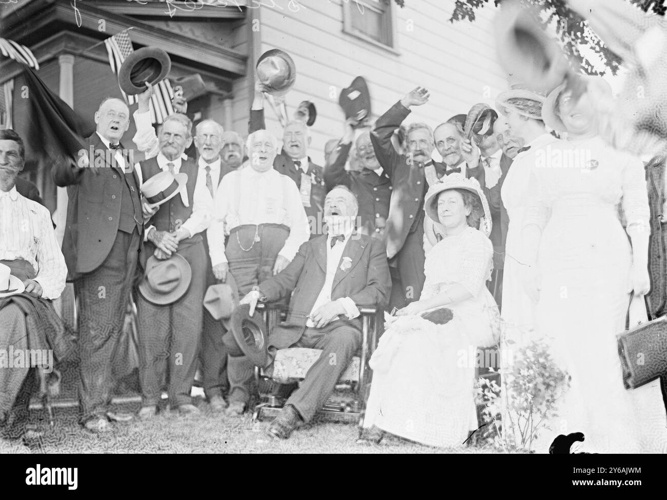 Cheering Sickles, Photo shows General Daniel Sickles at the the ...