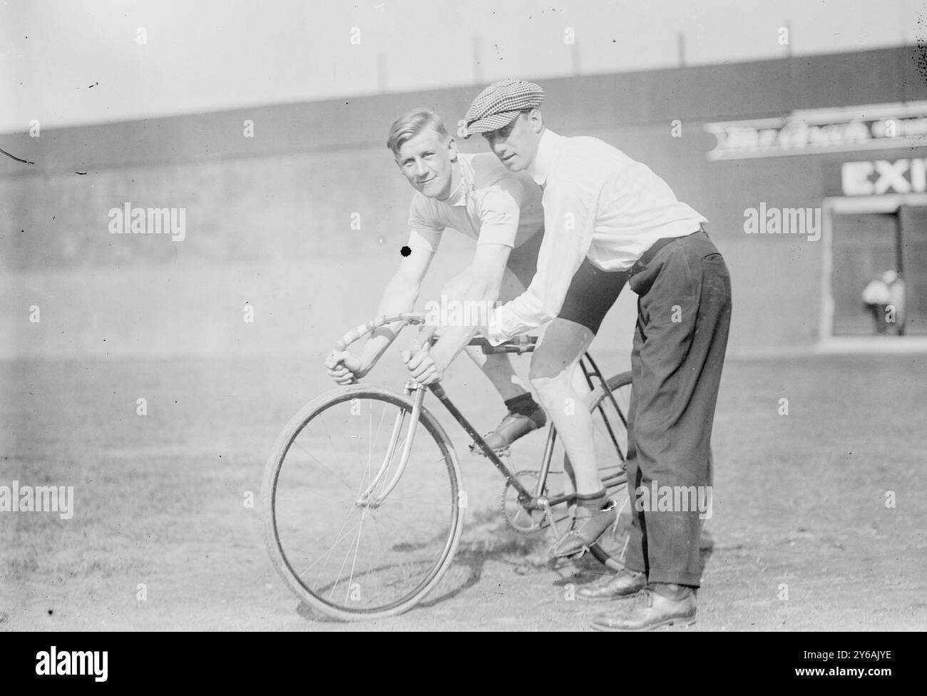 Man on bicycle in Black and White Stock Photos & Images - Alamy