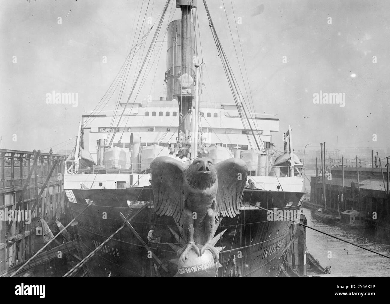 IMPERATOR, Photo shows the S.S. Imperator, an ocean liner of the ...