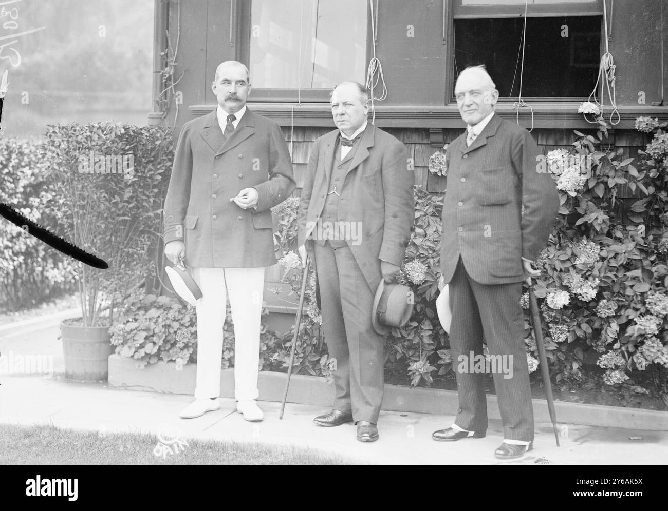 J.P. Morgan, Viscount Haldane and Sir K.M. McKenzie, Photo shows J.P ...