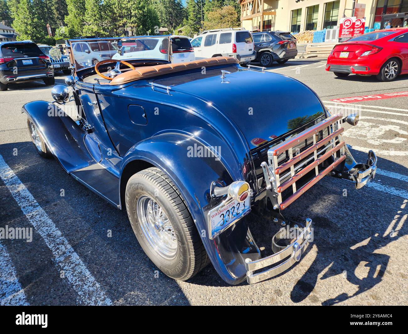 Seattle, WA, USA -July 4, 2024 : 1930 Ford Model A v8 Roadster blue ...