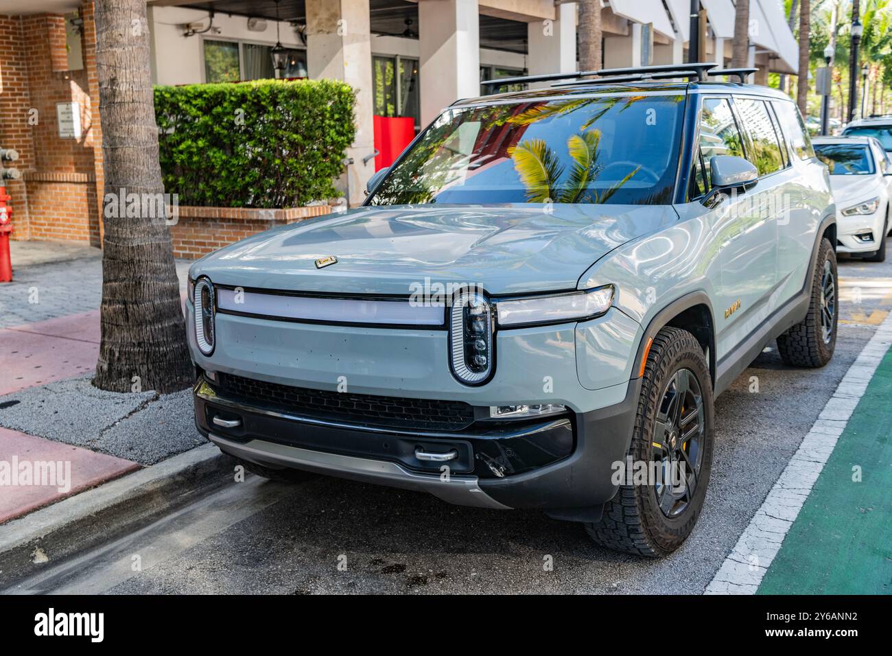 Miami Beach, Florida USA - June 9, 2024: Rivian R1S Adventure Quad ...