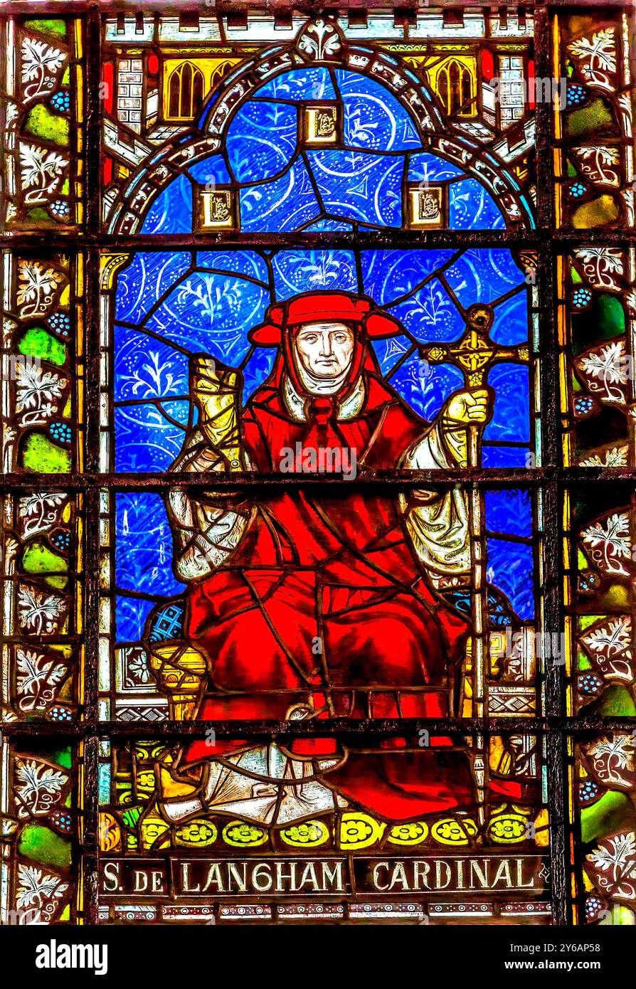 Cardinal Simon Langham Stained Glass 13th Century Chapter House ...