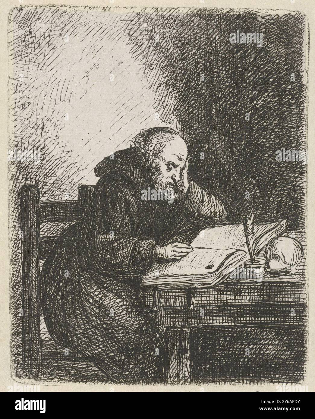 Monk writing room hi-res stock photography and images - Alamy
