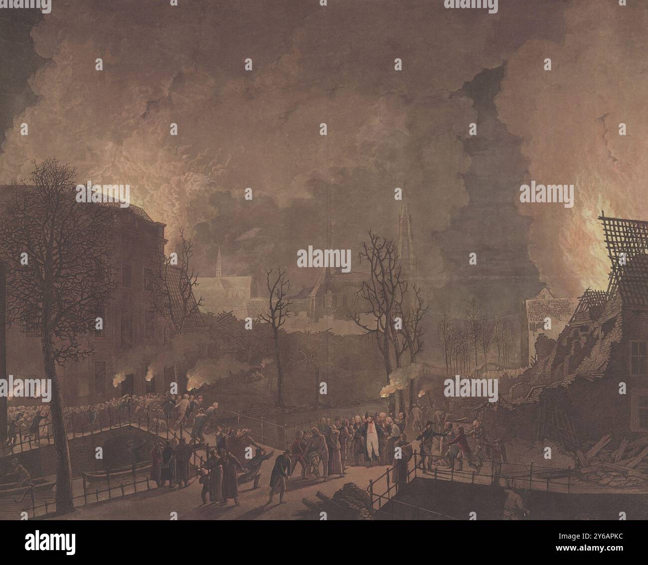 Leydens Disaster, Caused by the explosion of a ship carrying gunpowder ...