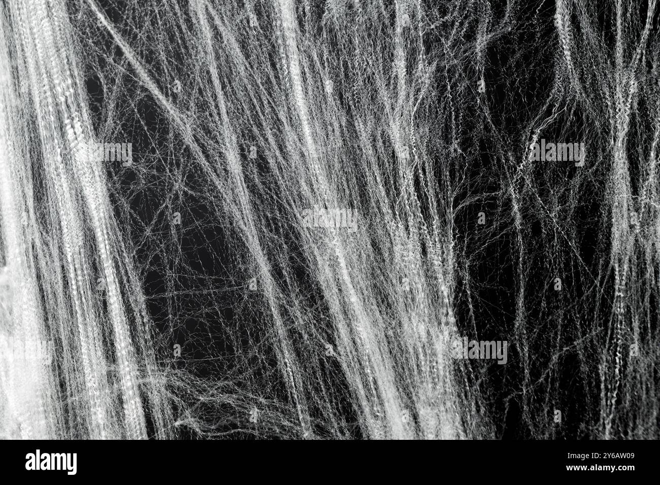 Spooky creepy cobweb spiders web covered a black background. Abstract ...