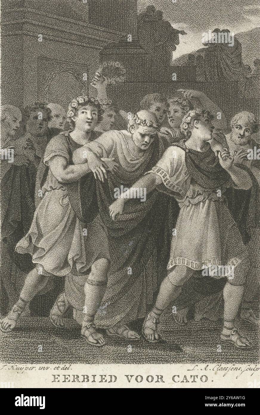 The people flock to the party in honor of Cato, Reverence for Cato ...