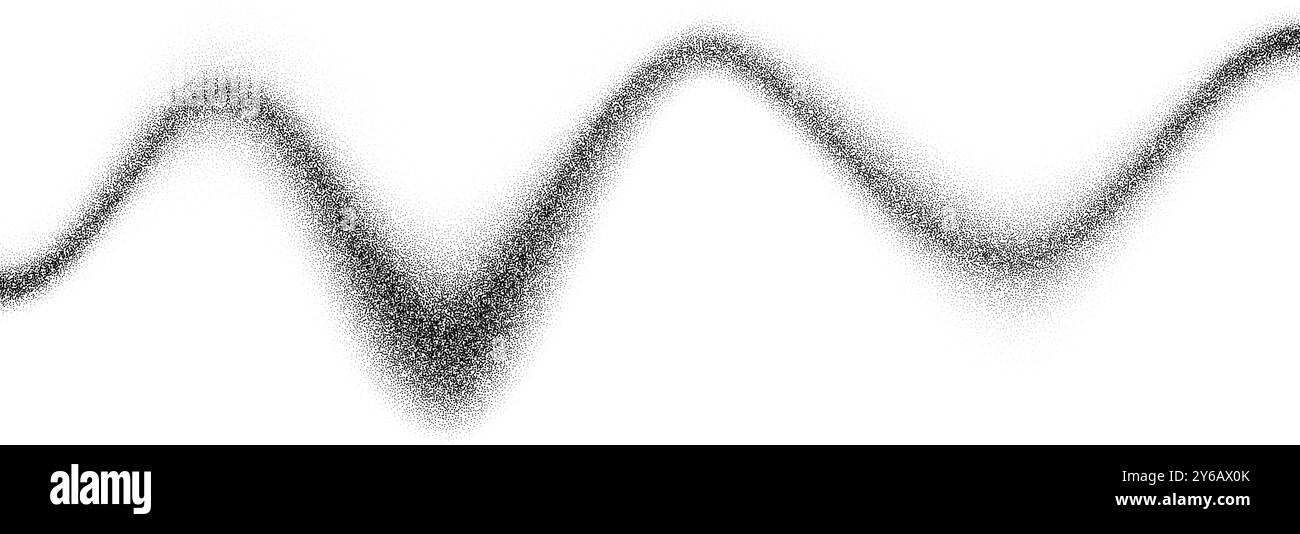 Wavy grain gradient texture. Black stippled flowing line background ...