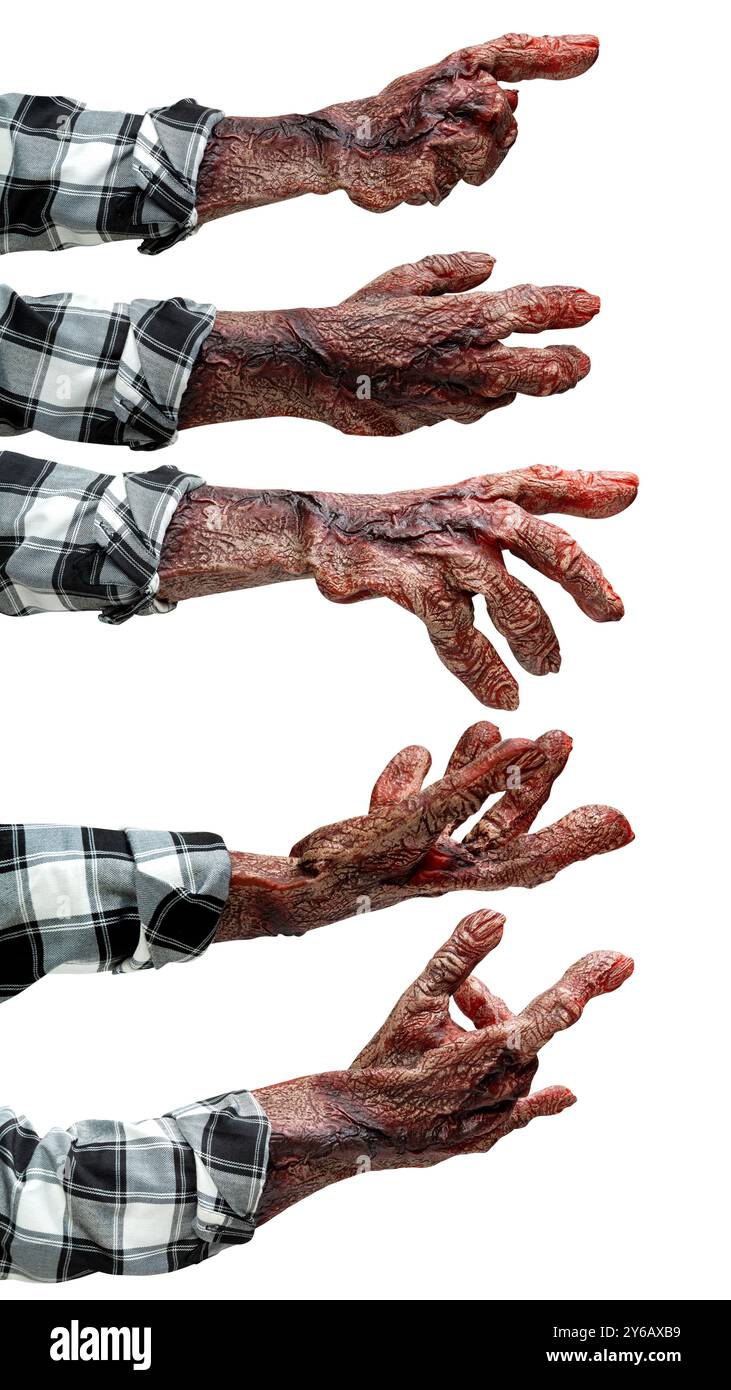 Set of monster hands. Monster, devil, evil, satan, or zombie hands ...