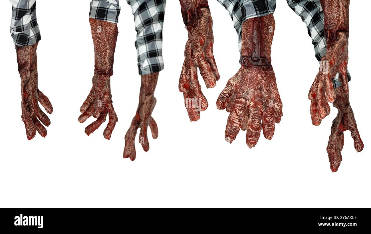 Set of monster hands. Monster, devil, evil, satan, or zombie hands ...