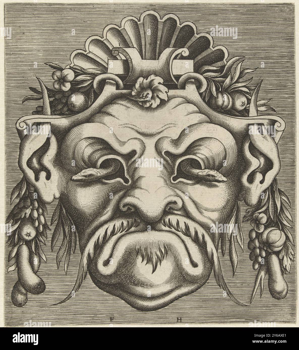 Mask with two snakes looking out of the eye sockets, Pourtraicture ...