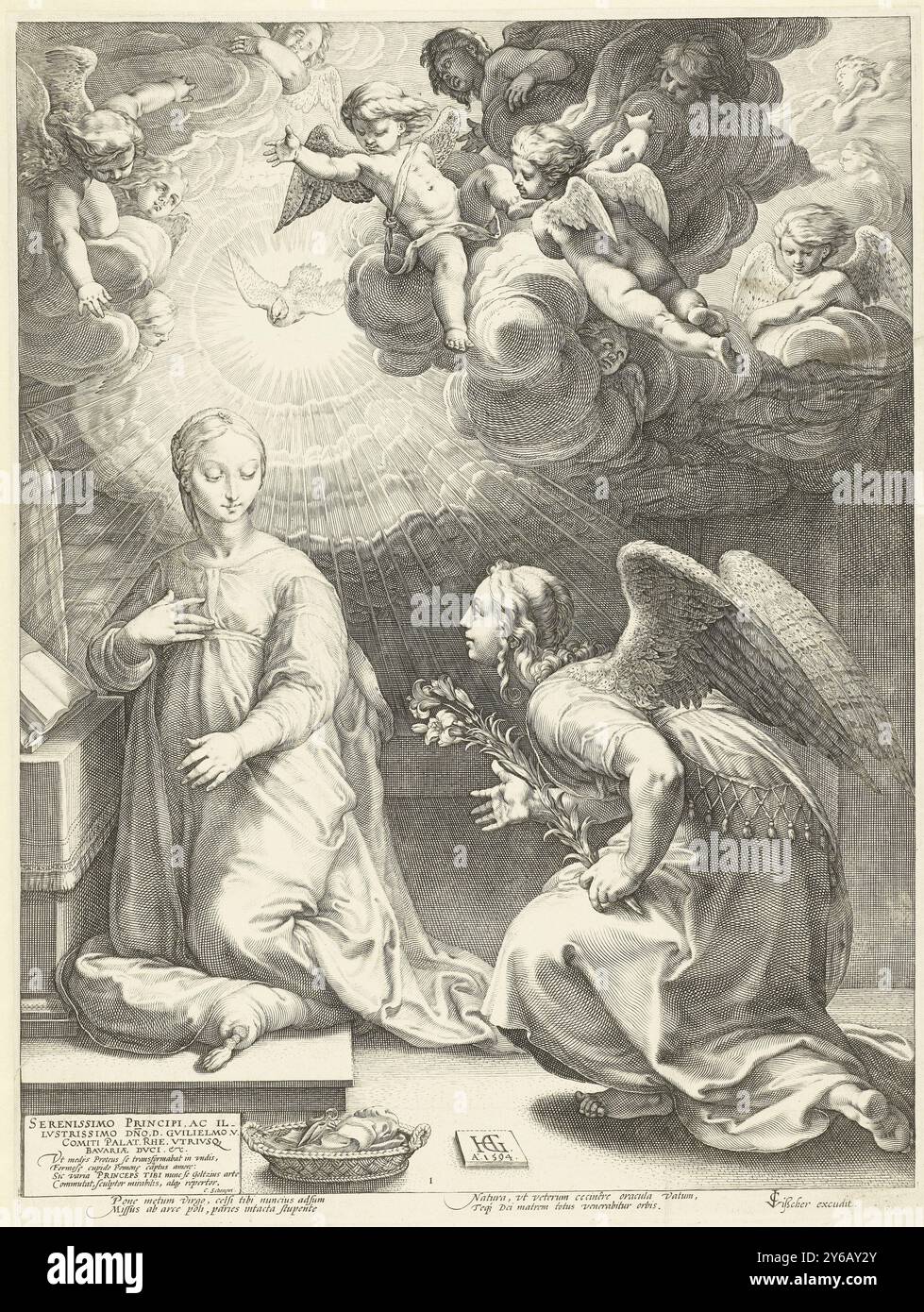 The angel gabriel announces the birth of christ to mary hi-res stock ...