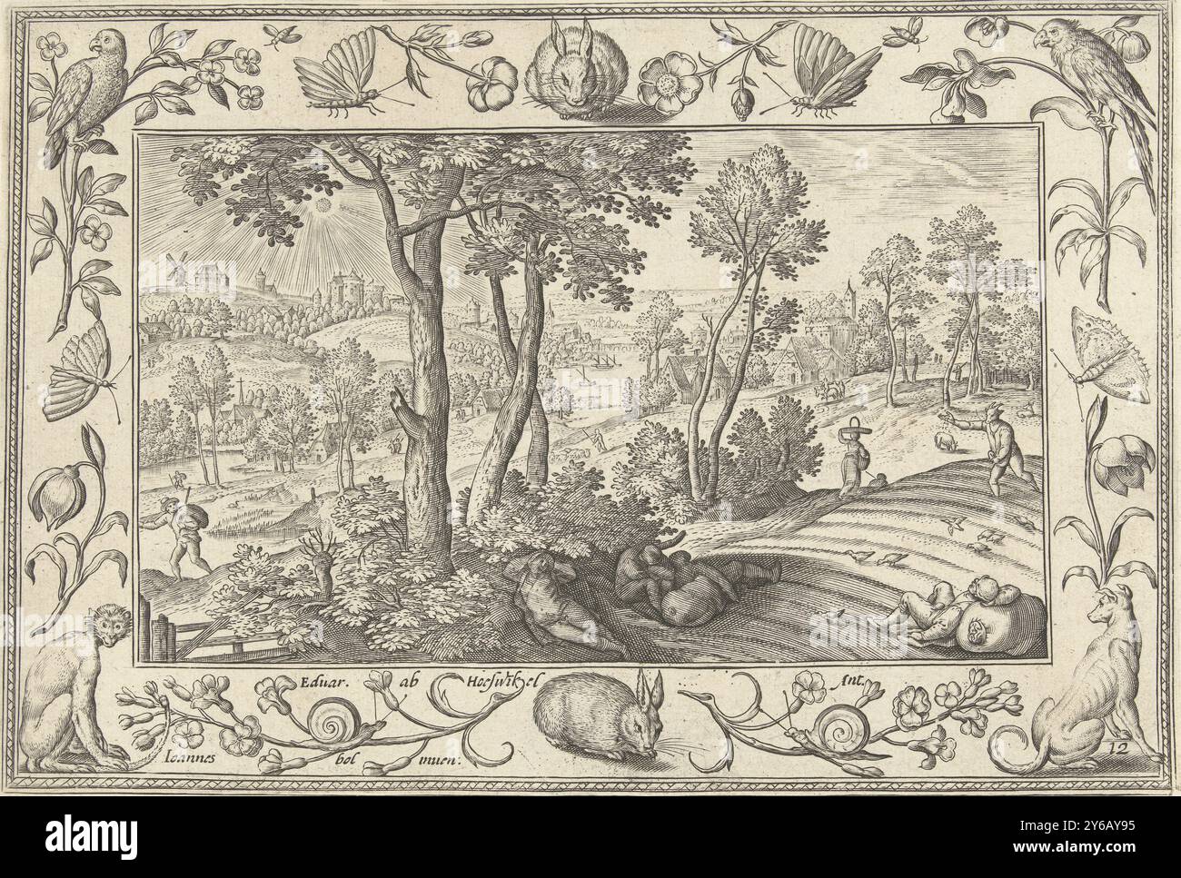 Weeds among the wheat, Landscapes with Biblical, mythological scenes ...