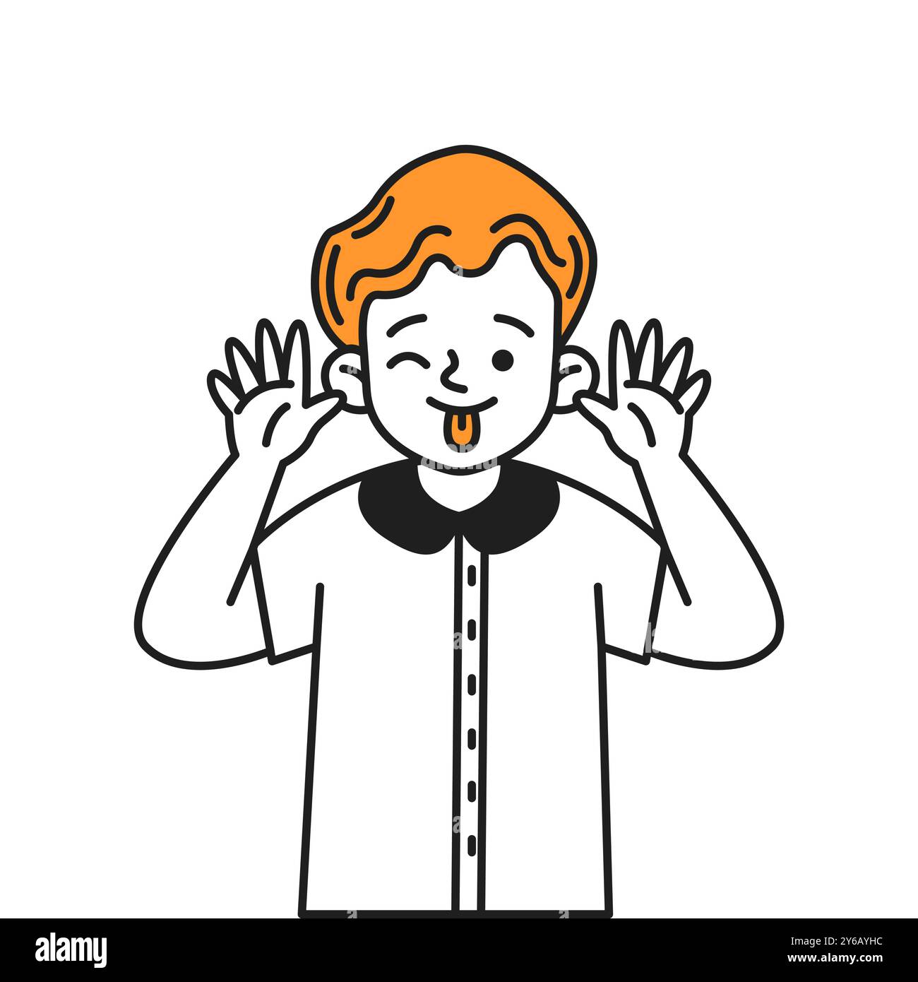 Emotion playful mischievous child Stock Vector Images - Alamy