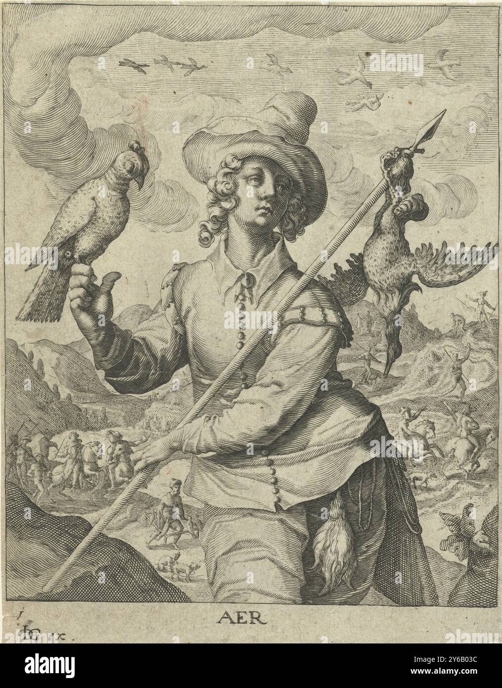 The element of air, Aer (title on object), The four elements (series ...