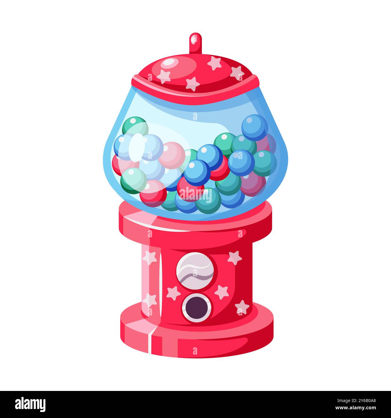 Colorful gumball vending machine with sweets flat color icon Stock Vector Image & Art - Alamy