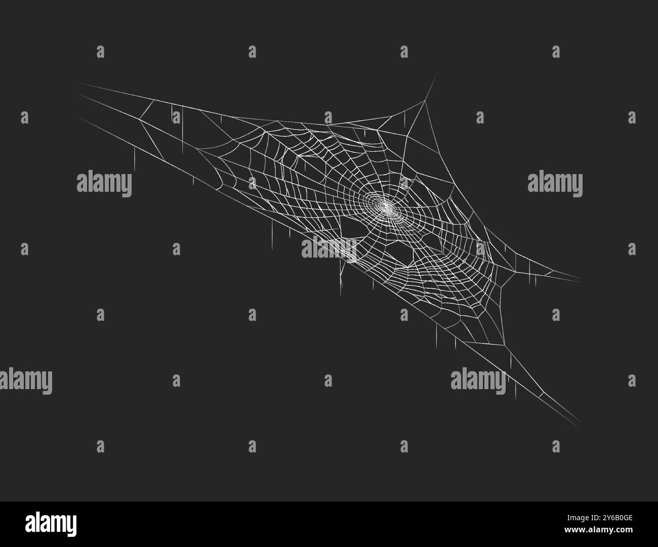 Scary spider in web prey Stock Vector Images - Alamy