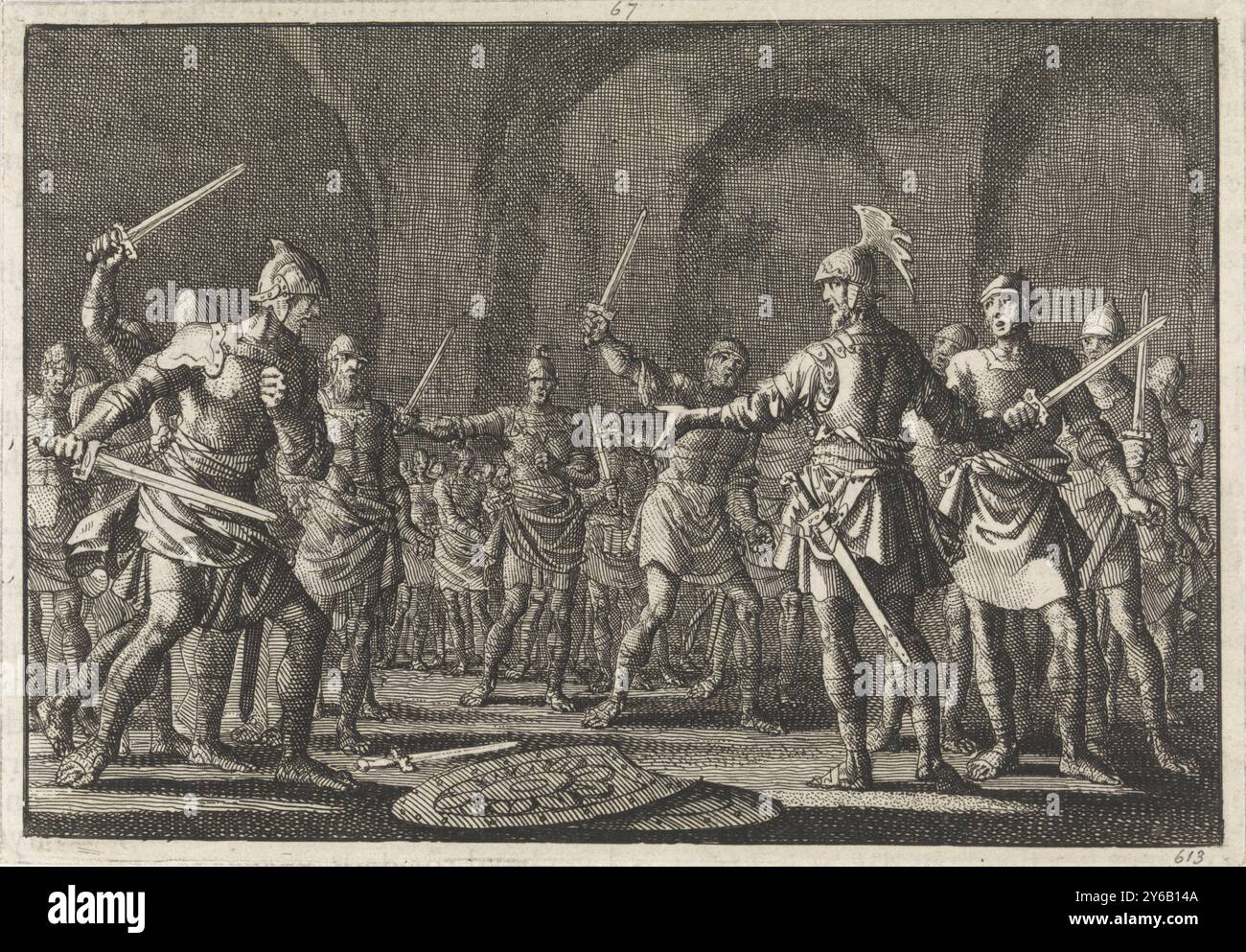 Josephus after the conquest of Jotapata with 40 companions in a cave ...