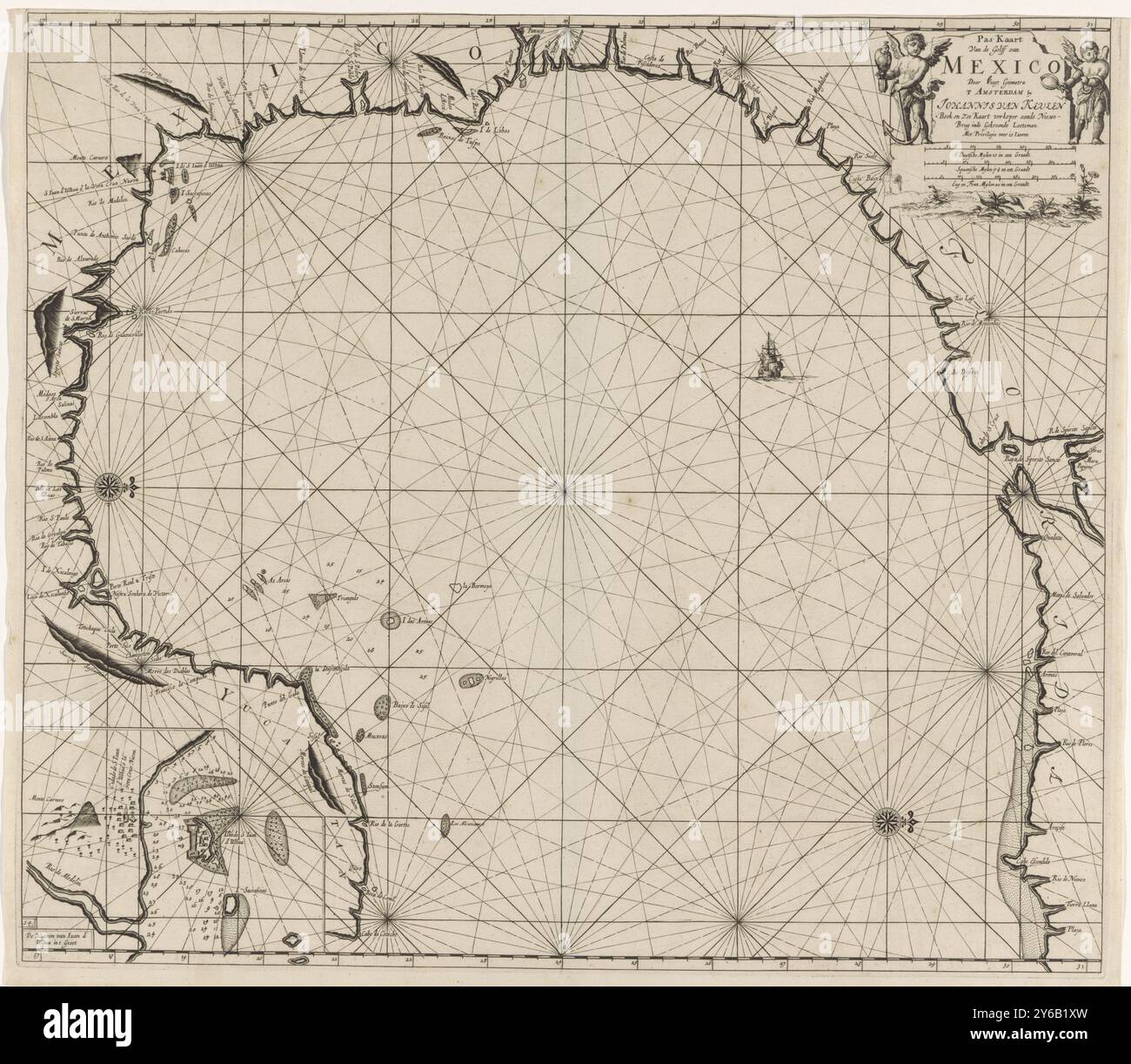 Pass Map of the Gulf of Mexico and the Gulf Campeche, Pass Map of the ...