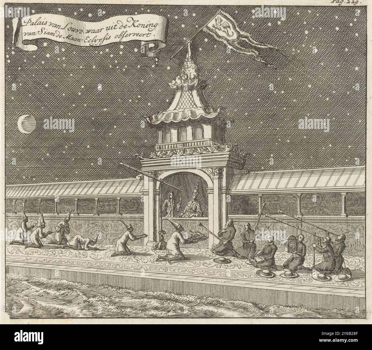 The King of Siam Observing the Lunar Eclipse from his Palace, King of ...