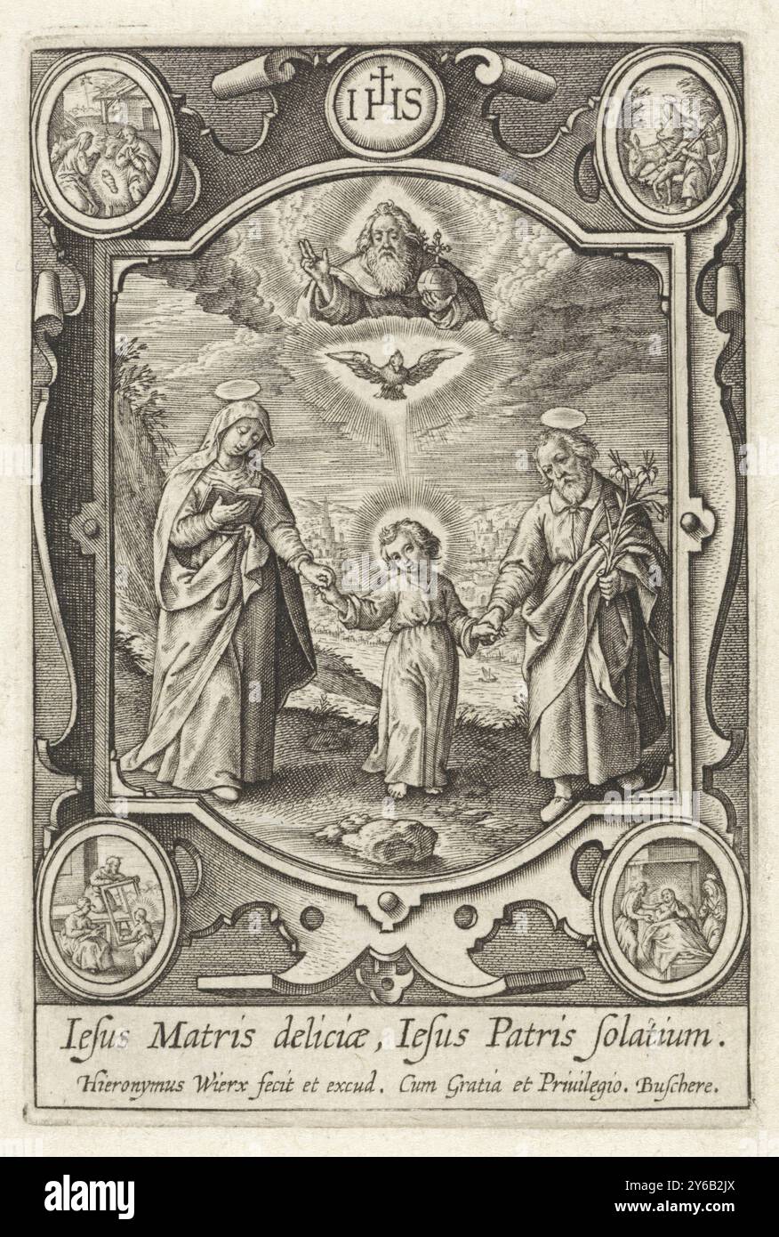 Earthly and heavenly Trinity, Landscape with the Christ Child, in the ...