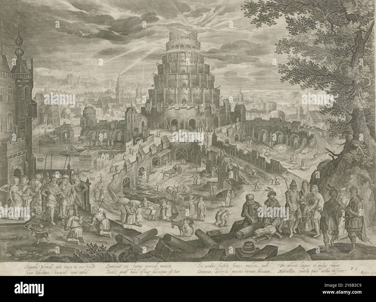 Nimrod has the Tower of Babel built, Royal Bible (series title), The ...