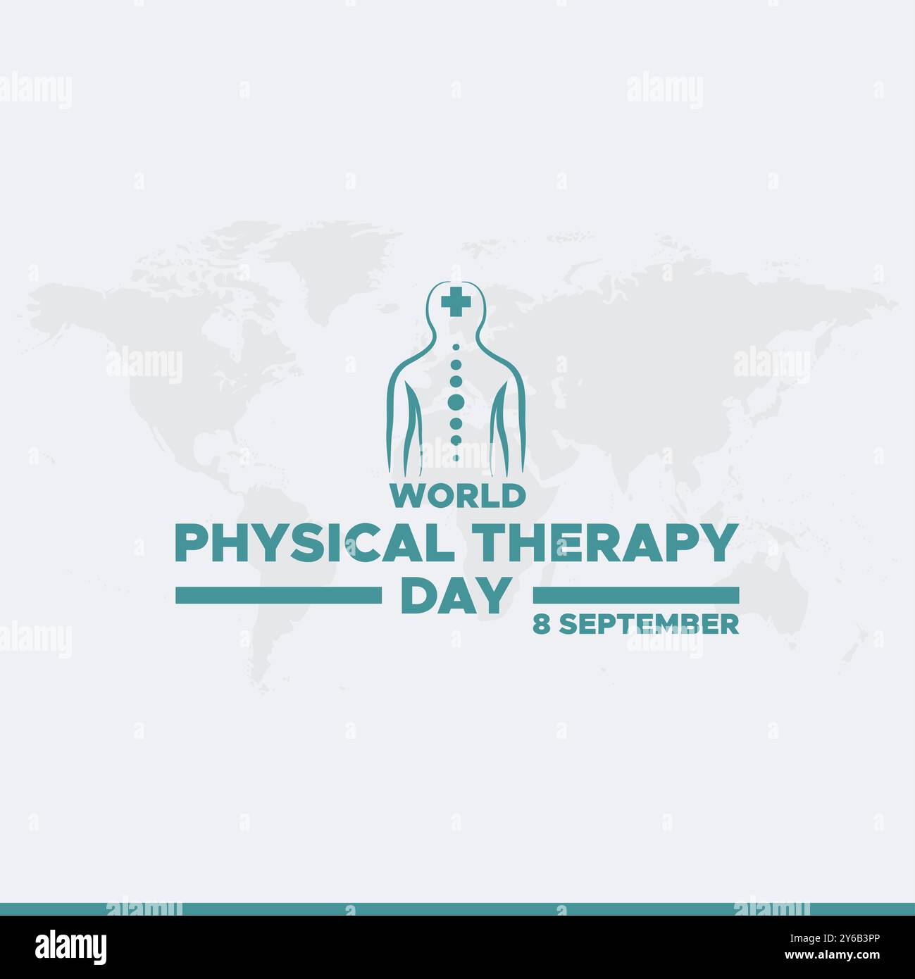 World Physical Therapy Day, 8 September, greeting card, editable template, social media post ...