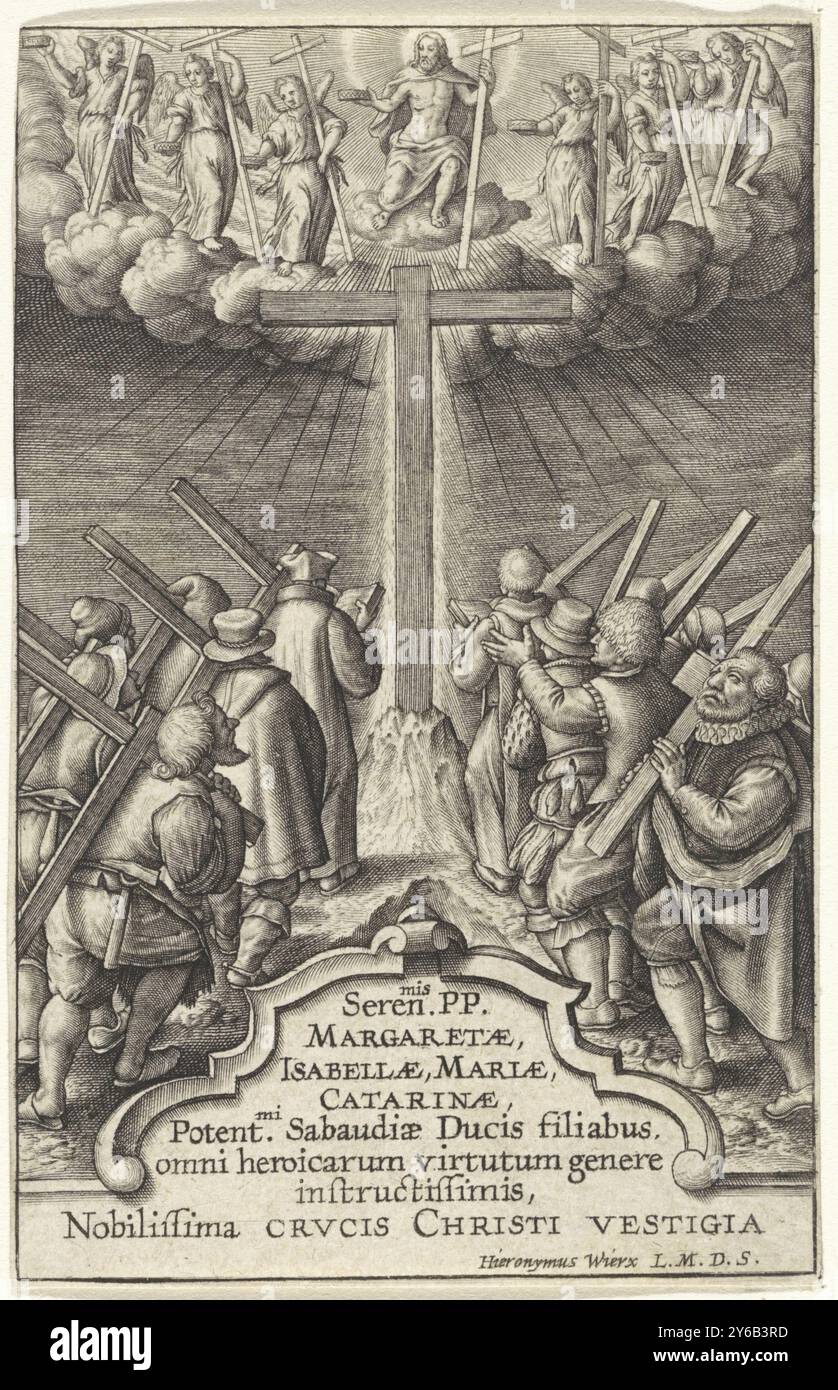 Followers of Christ, A procession of men, each with a cross on their ...
