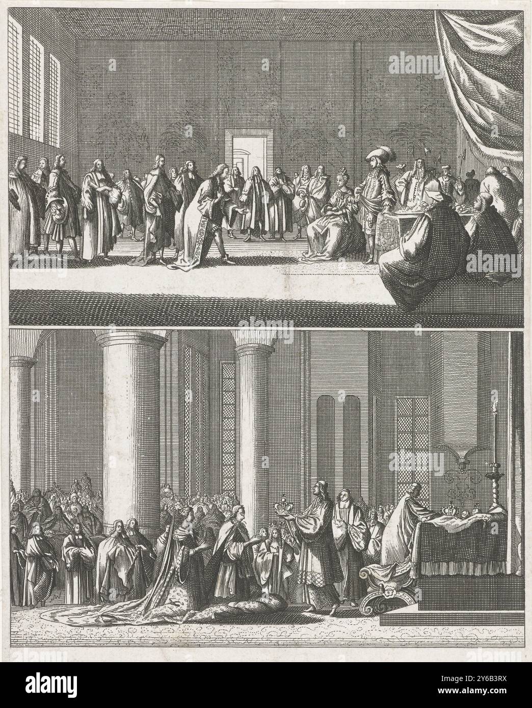 The coronation of the prince and princess as king and queen of England ...