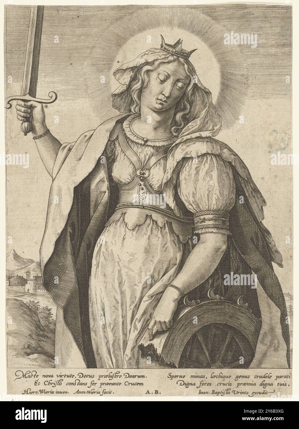 Saint Catherine of Alexandria, Landscape with Saint Catherine of ...
