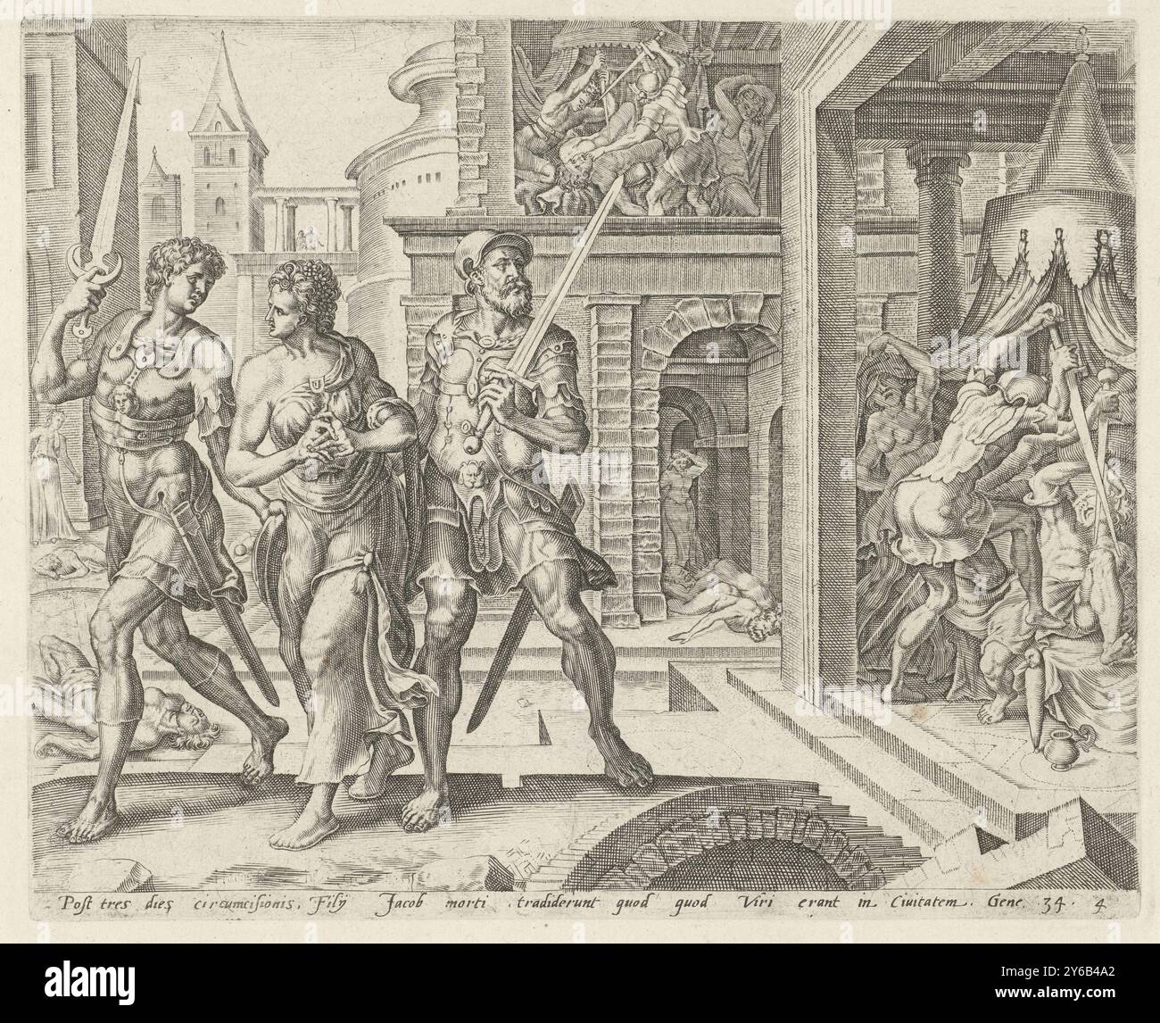 Simeon and Levi take Dinah home, History of Dinah and Shechem (series ...