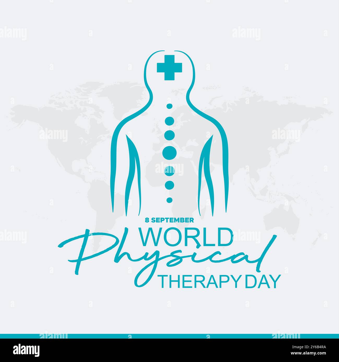 World Physical Therapy Day, 8 September, greeting card, editable ...