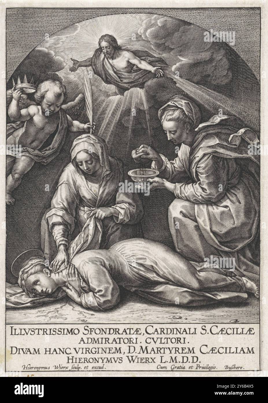 Death of Saint Cecilia, Two women tend the wounds in Saint Cecilia's ...