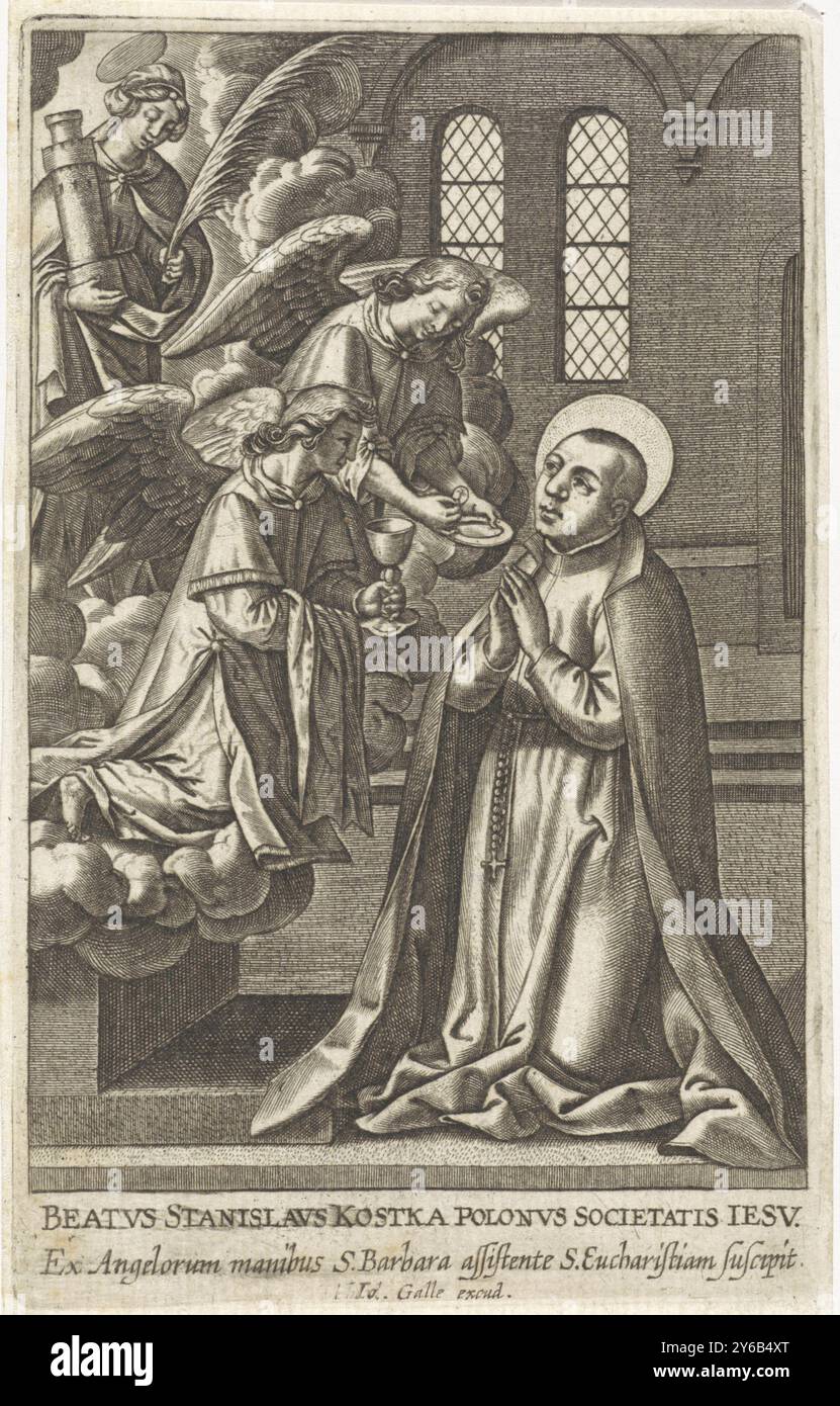 H. Stanislaus Kostka, The Polish Jesuit Stanislaus Kostka is kneeling ...