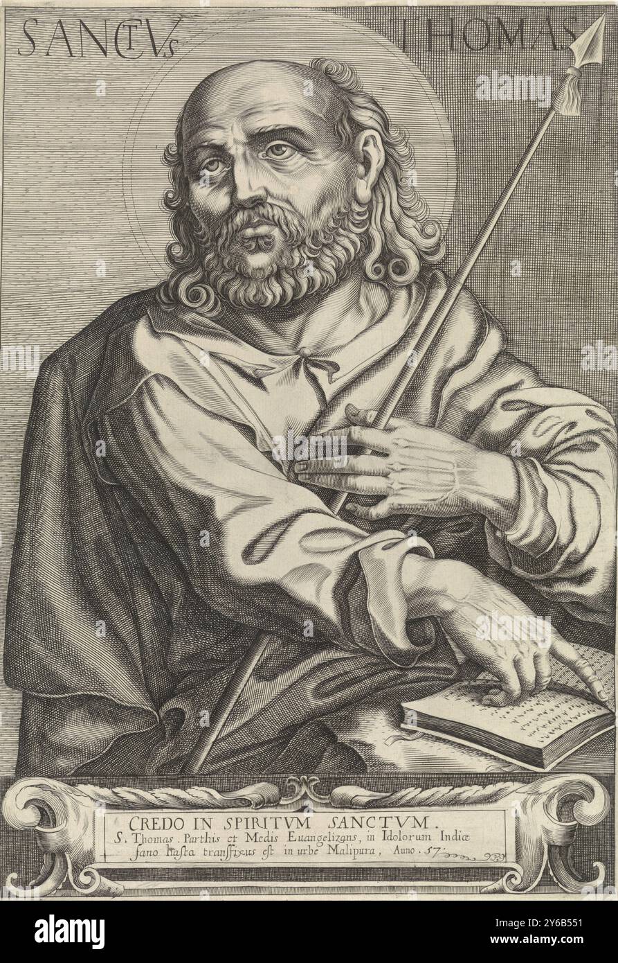 Apostle Thomas, Sanctvs Thomas (title on object), The twelve apostles ...