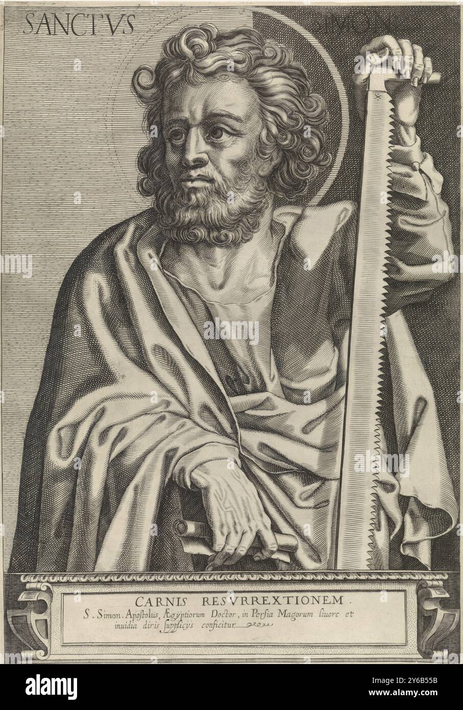 Apostle Simon, Sanctvs Simon (title on object), The twelve apostles ...