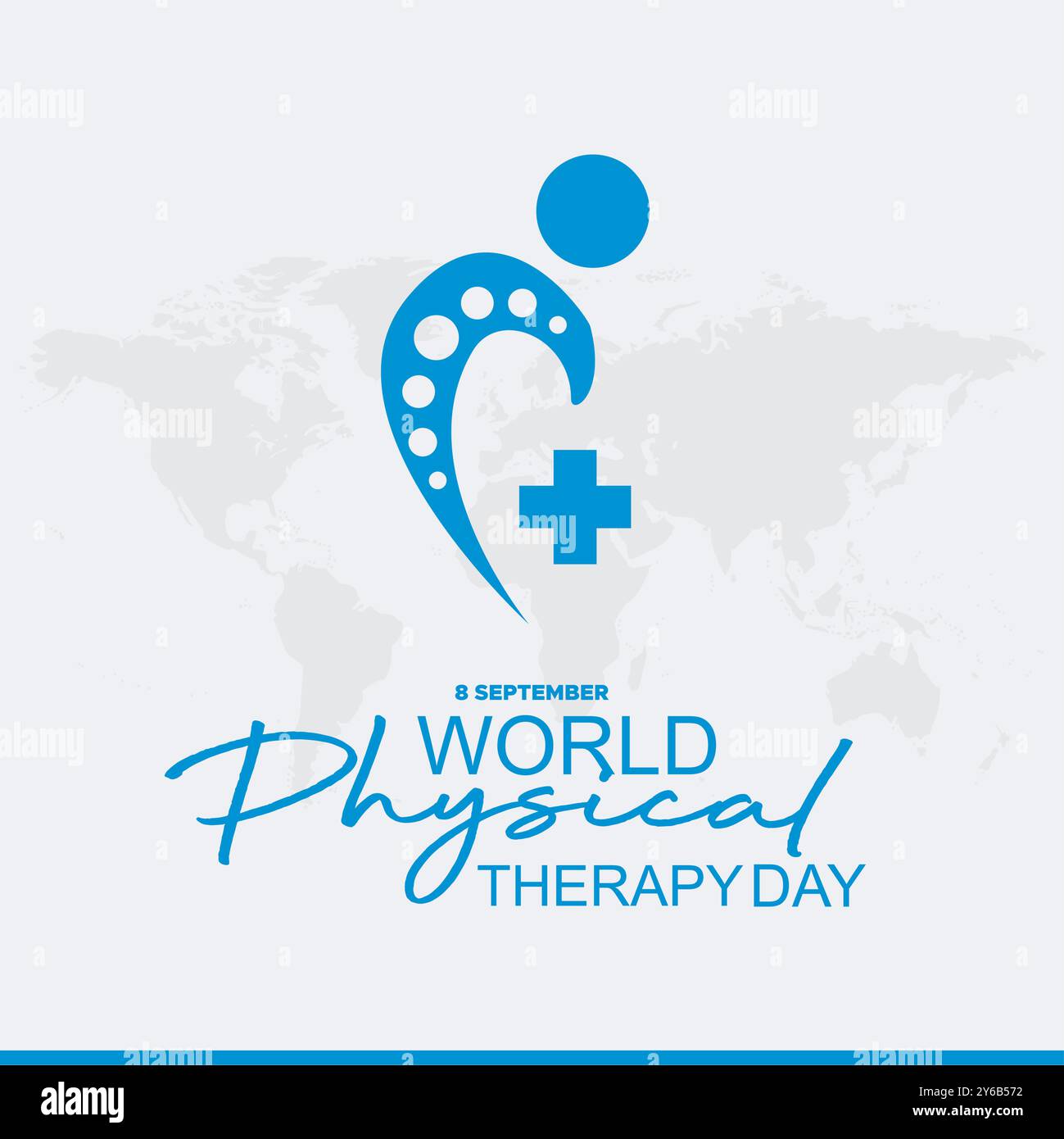 World Physical Therapy Day, 8 September, greeting card, editable ...