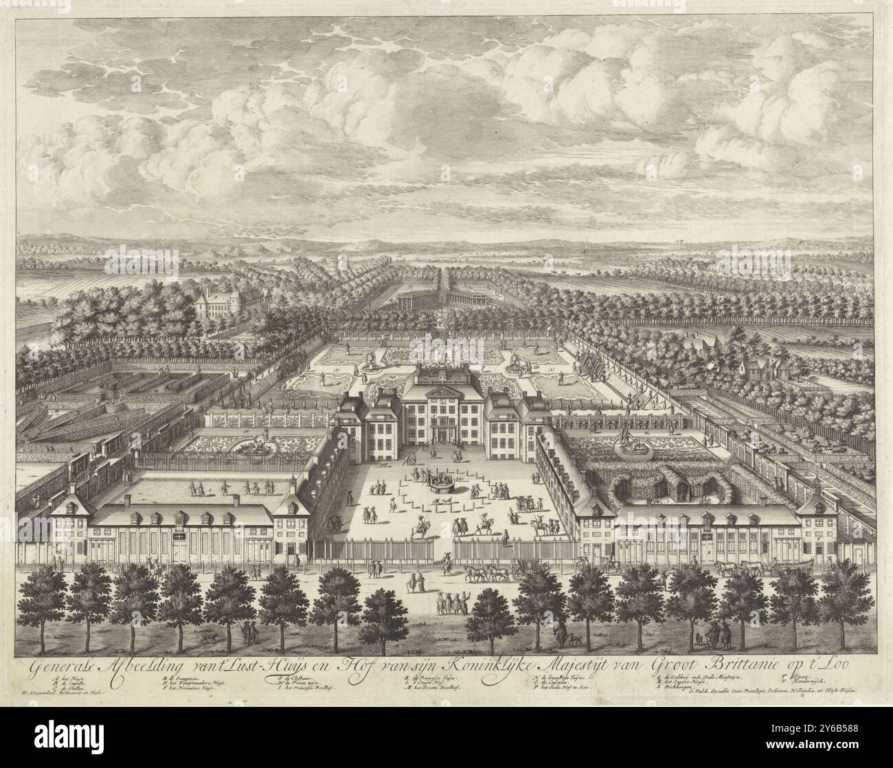 View of Het Loo Palace, General image of the pleasure house and court ...
