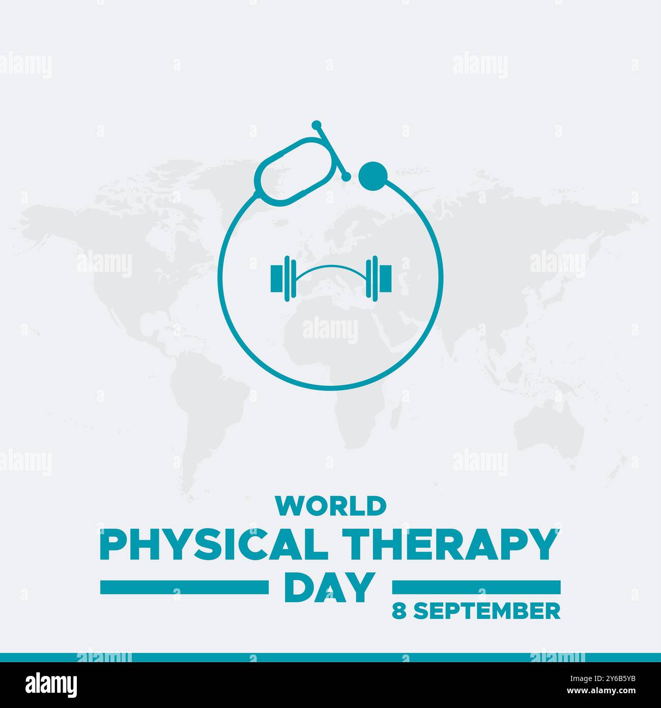 World Physical Therapy Day, 8 September, greeting card, editable ...